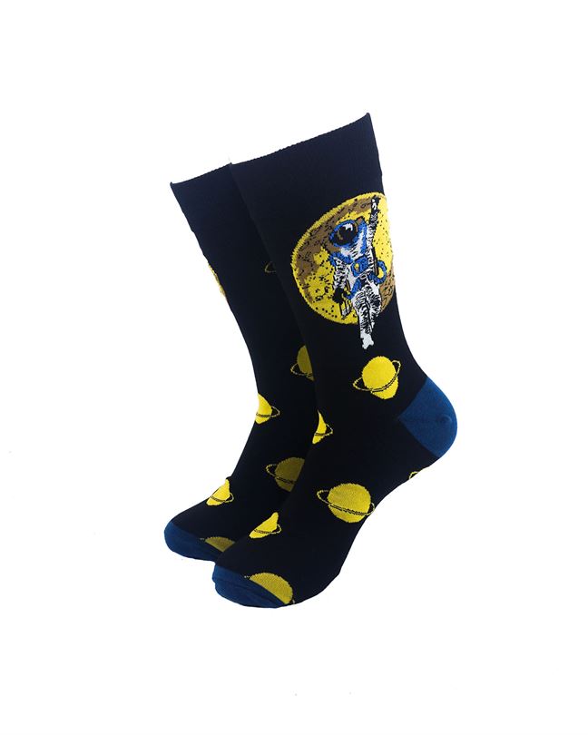 Space Astronaut On Saturn Socks — CoolDeSocks | Online Shop